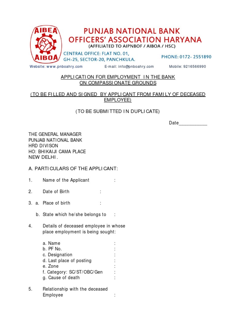 Employment On Compassionate Grounds | PDF | Insurance | Loans