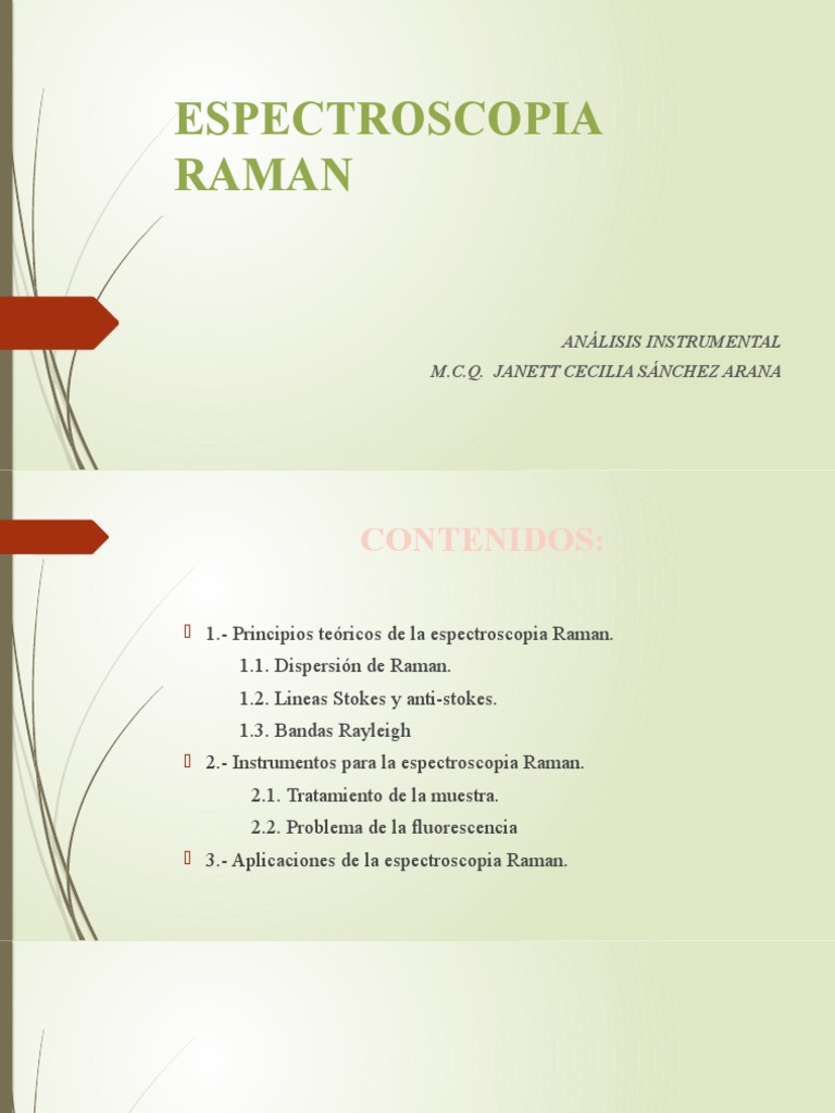 Espectroscopia Raman | PDF | Espectroscopía Raman | Física