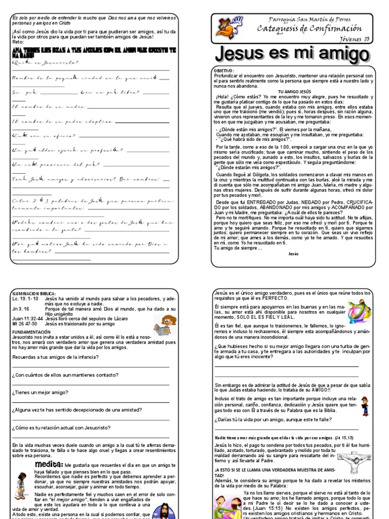 Ficha10 - Jovenes - Jesus Es Mi Amigo | PDF | Jesús | Amor