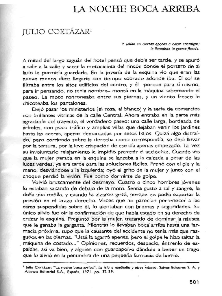 La Noche Boca Arriba | PDF