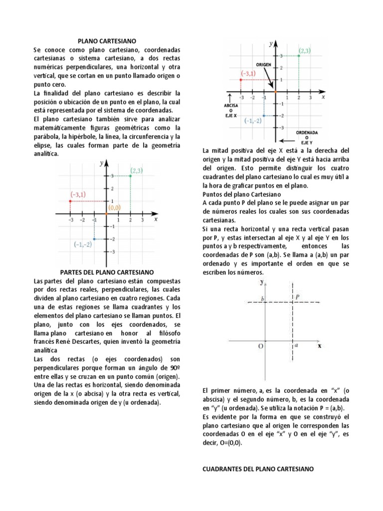 Plano Cartesiano | PDF | Sistema de coordenadas Cartesianas | Sistema ...