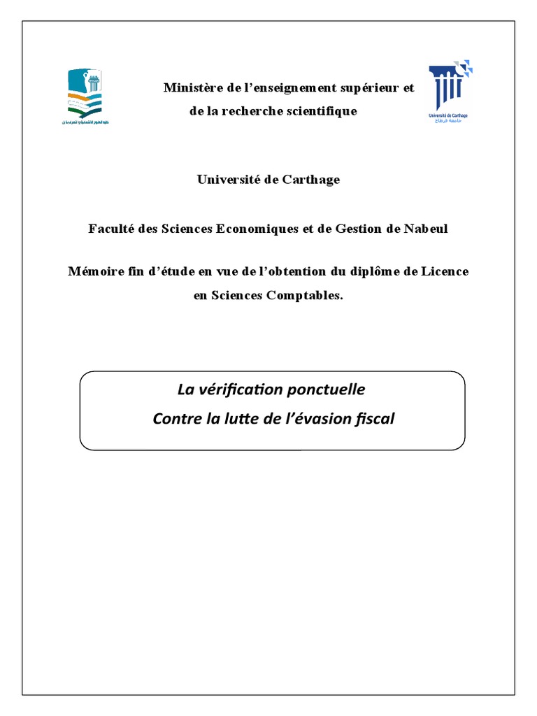 La Vérification Ponctuelle Contre La Lutte de L'évasion Fiscal | PDF