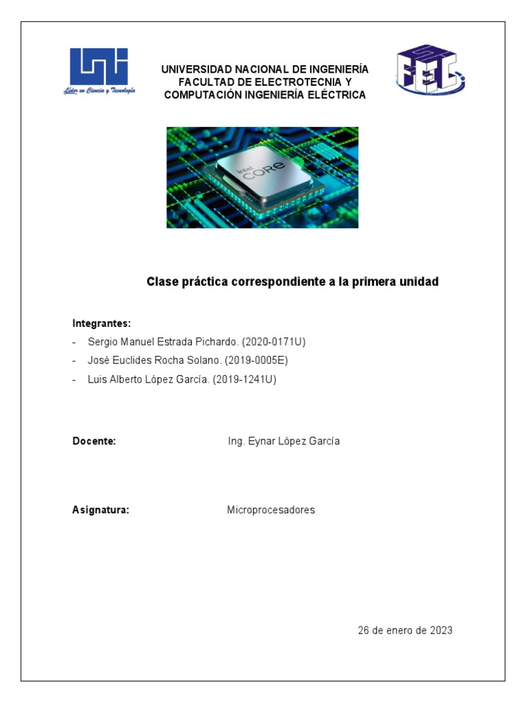 Clase Practica, Introduccion A Los Microprocesadores | PDF