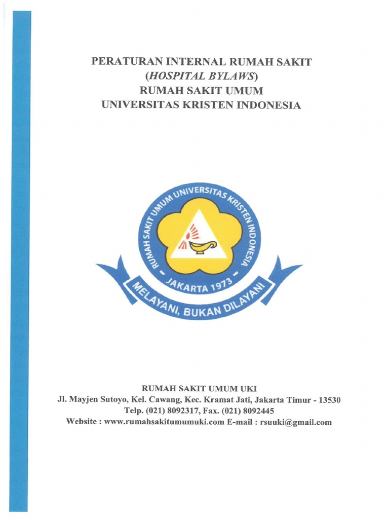 Peraturan Internal Rs Uki (HBL) | PDF