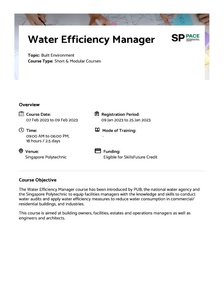 Water Efficiency Manager | PDF