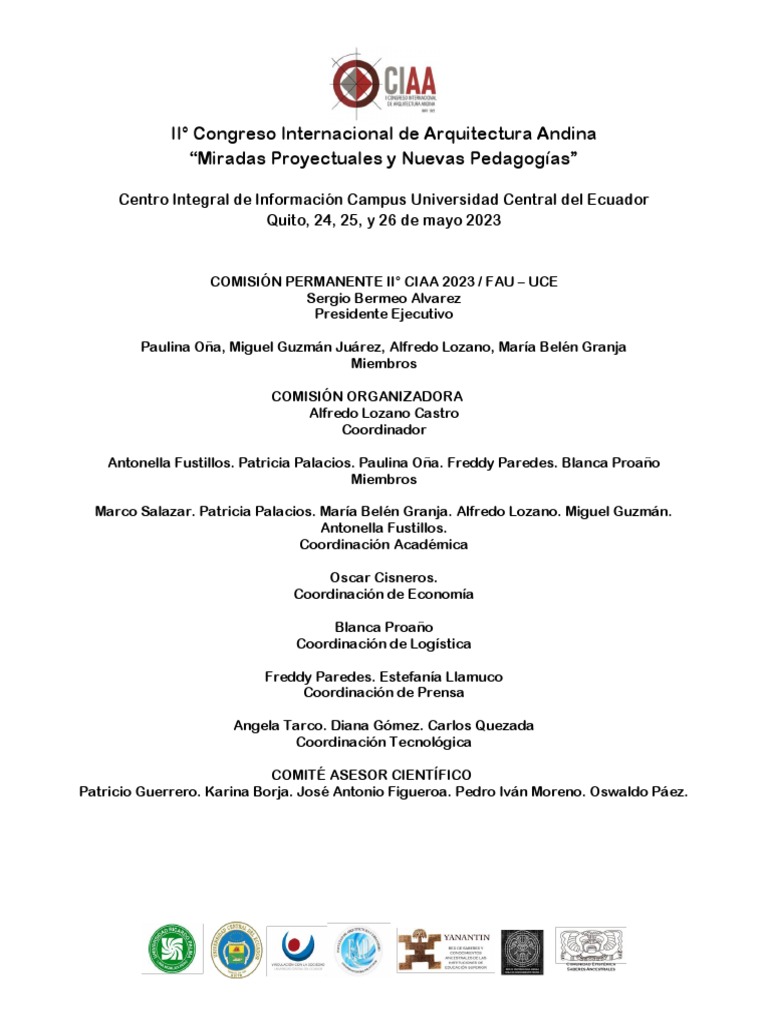 I° Convocatoria II° CIAA Final | PDF | Diseño | Paisaje