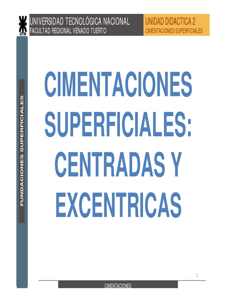 Cimentaciones Superficiales - Centradas y Excéntricas - CIRSOC - ACI ...