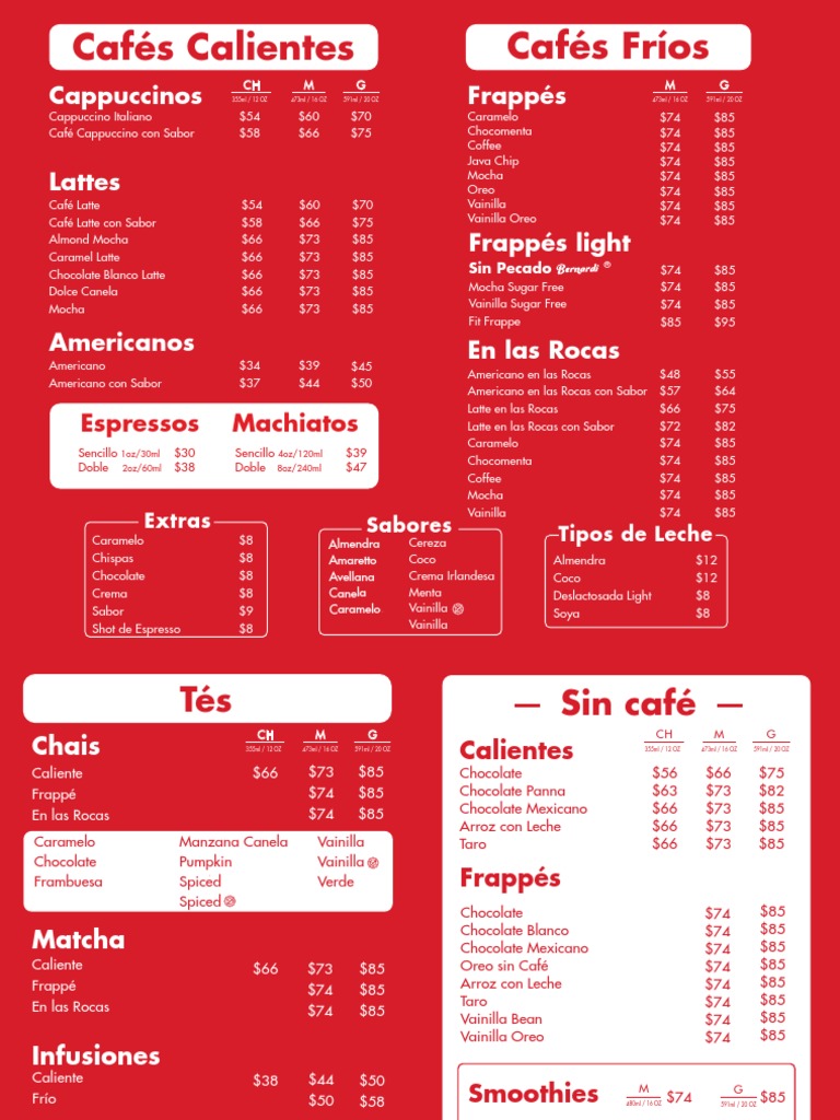 Menu Bernardi | PDF | Cocina | Postres