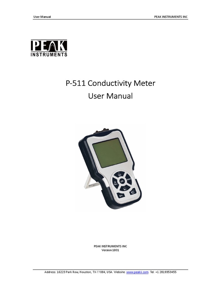 User Manual P-511 | PDF | Calibration | Electricity