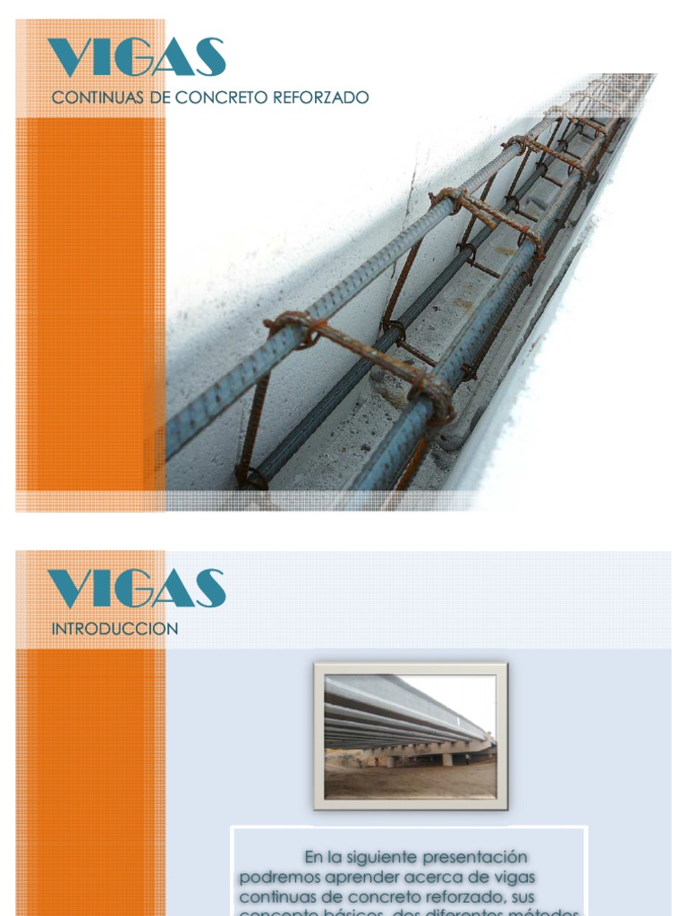Vigas Continuas Presentacion FINAL | PDF | Concreto reforzado | Hormigón