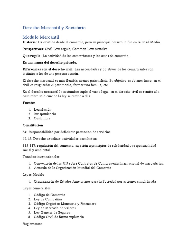 Derecho Mercantil: Guía Esencial | PDF | Seguro | Reaseguro