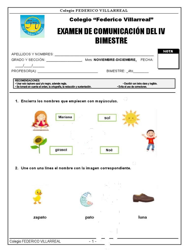 Comunicación 4to Bimestre | PDF