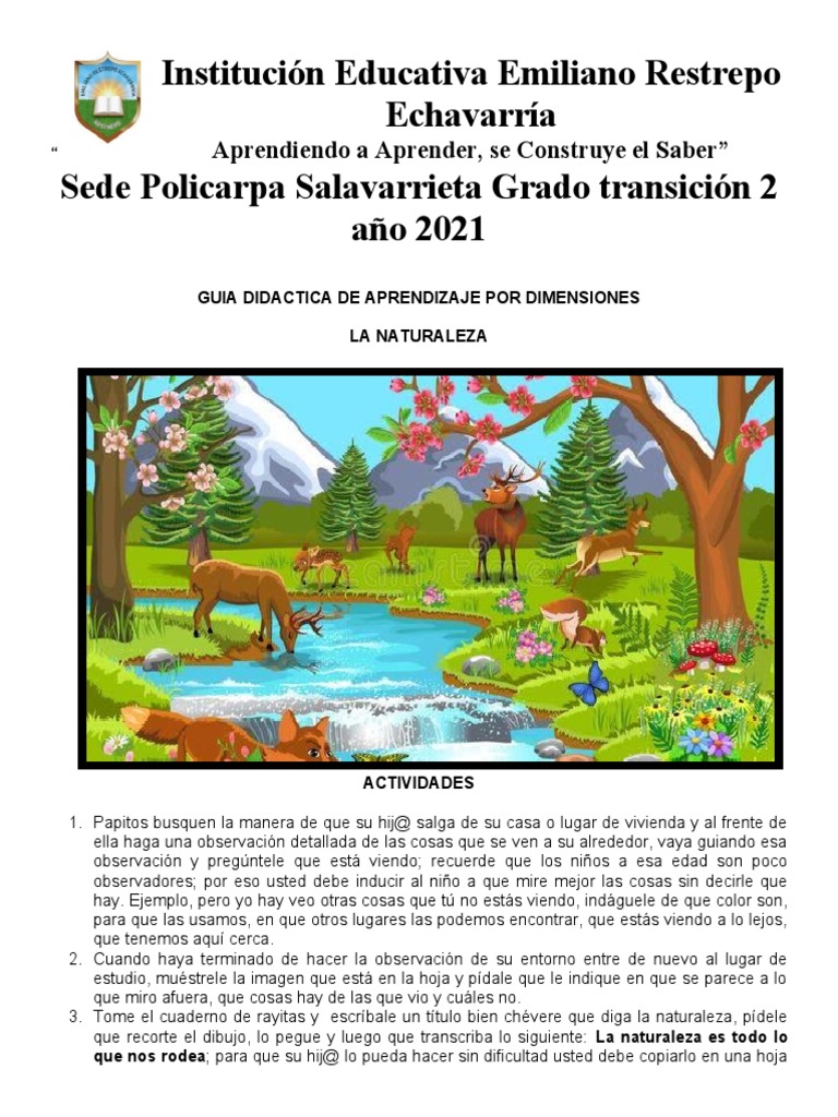 Guia de Aprendizaje La Naturaleza | PDF