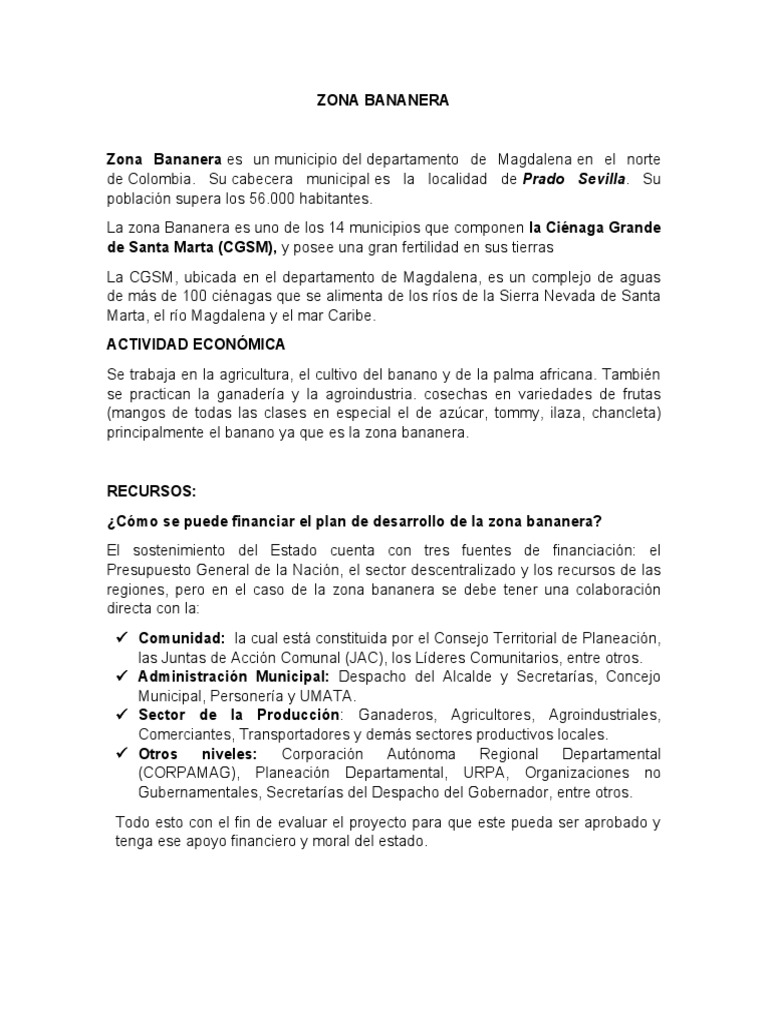 Zona Bananera | PDF