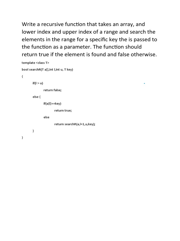 Recursive Practice Questions | PDF | Integer (Computer Science ... Recursive Practice Questions | PDF | Integer (Computer Science ...