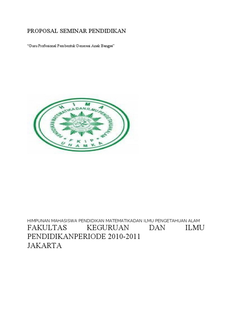 Proposal Seminar Pendidikan | PDF