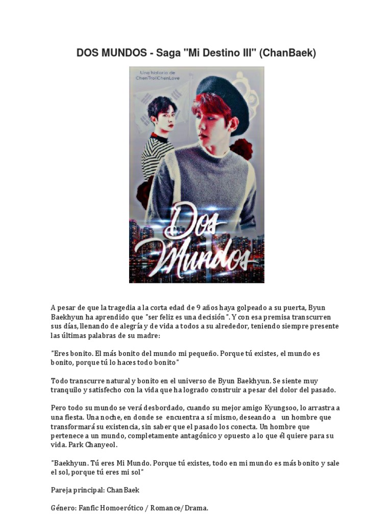 Dos Mundos - Saga Mi Destino III (Chanbaek) | PDF | Amor