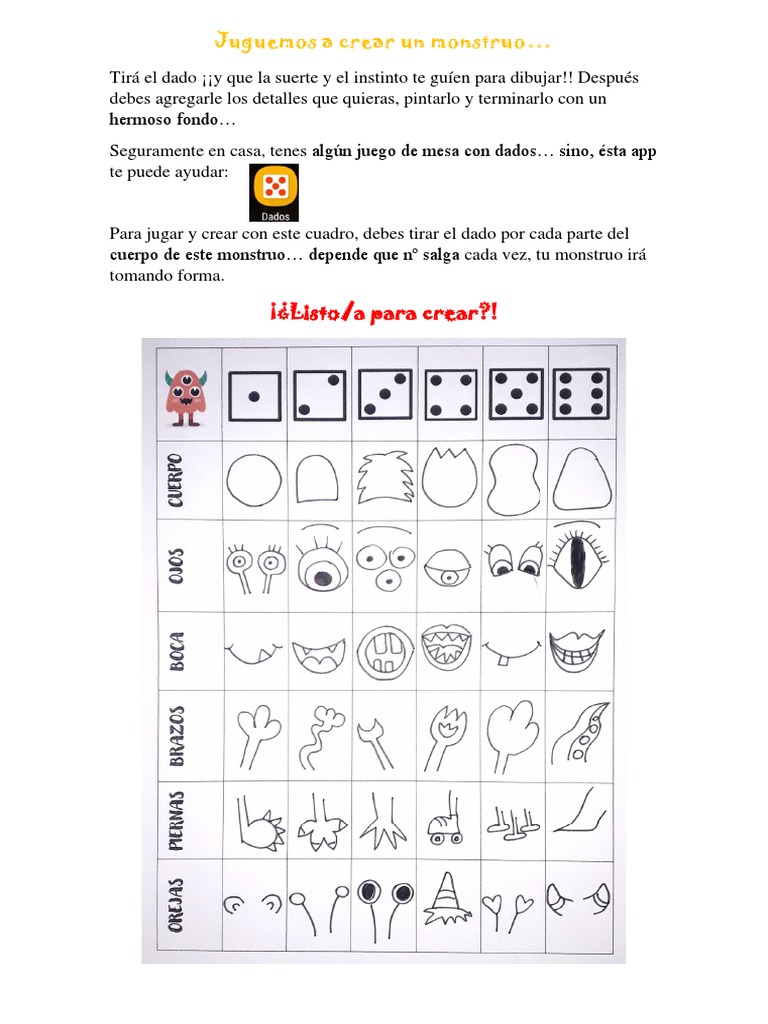 Crea tu propio monstruo con dados | PDF