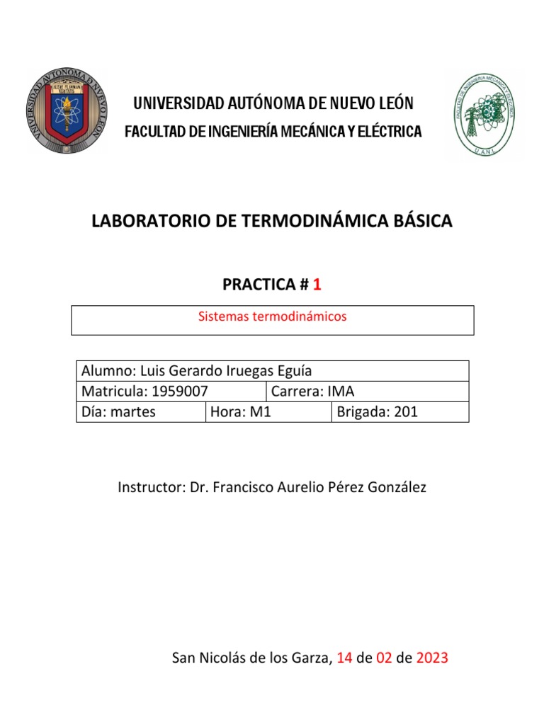 Practica 1 Lab Termo | PDF | Turbina | Termodinámica