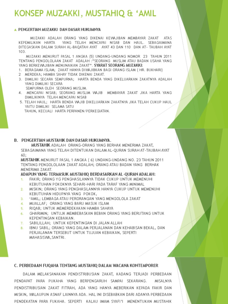 Arti Muzakki dan Mustahik dalam Zakat | PDF | Politik | Hukum