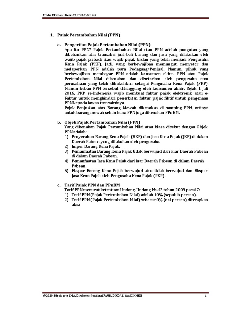 Modul PBB, PPN, PPNBM | PDF | Pengelolaan Keuangan & Uang