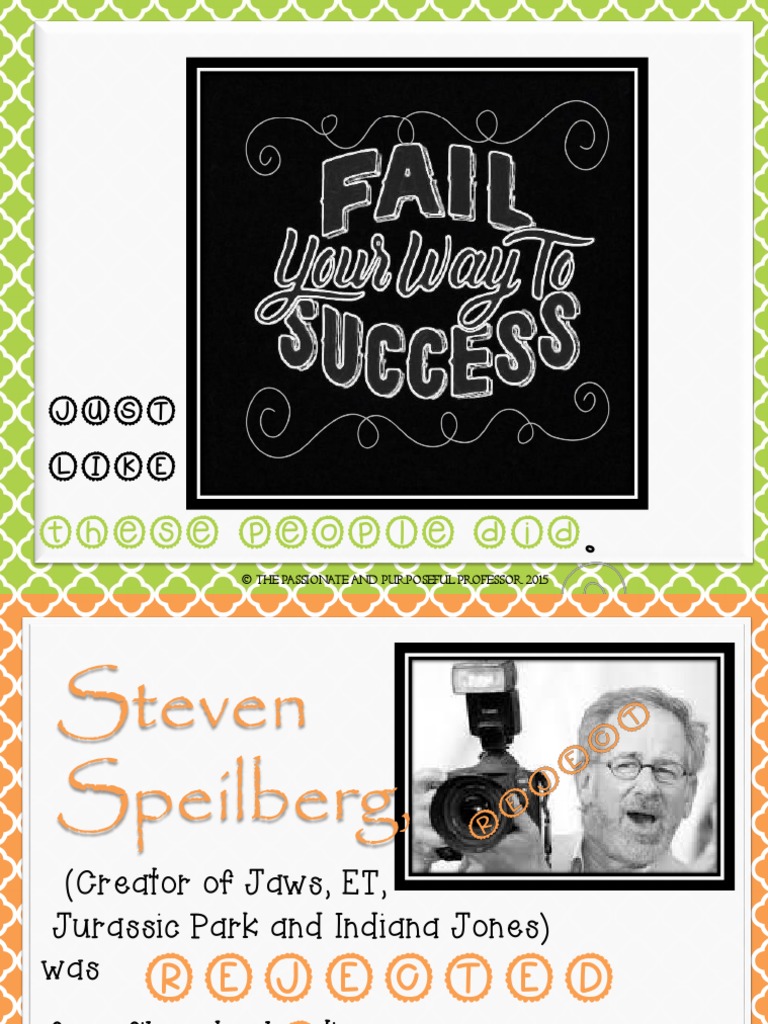 Motivational Posters of Famous Failures Perfect For Character Education ...