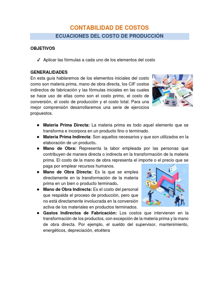 Elementos Del Costo de Produccion | PDF
