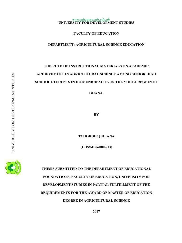 Instructional Materials On Academic Achievement in Agricultural Sci | PDF | Teachers | Learning