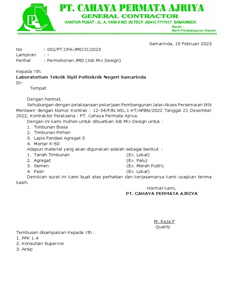 Surat Jmd Tt Poltek Pdf