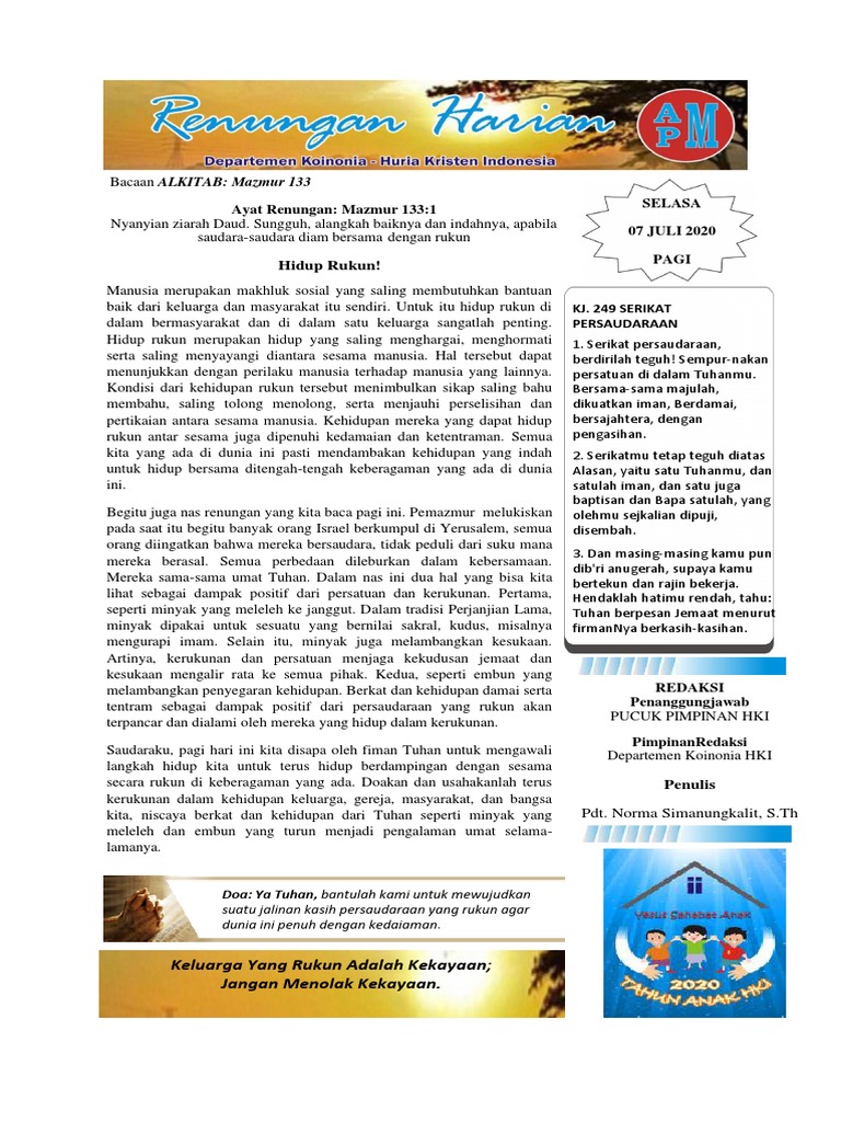 Renungan Pagi 7 Juli | PDF