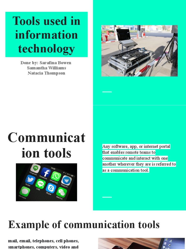 An Overview of Key Information Technology Tools for Communication ...