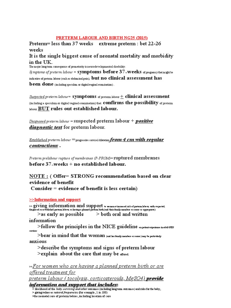 But No Clinical Assessment Has: Diagnostic Test For Preterm Labour ...