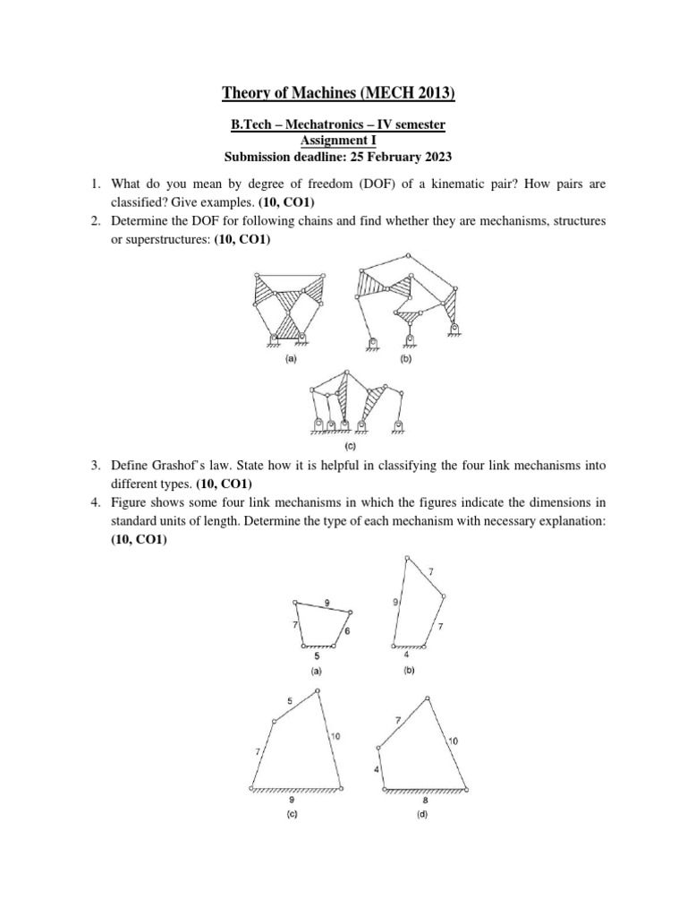 Assignment I Pdf Acceleration Angle