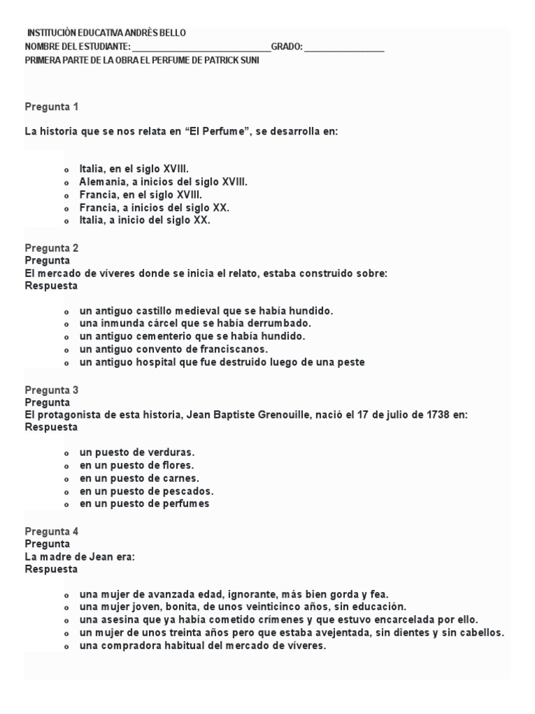 El Perfume de Patrick | PDF | Perfume
