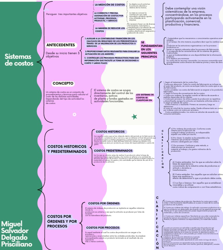 Cuadro Sinóptico Sistemas de Costos | PDF | Costo | Planificación