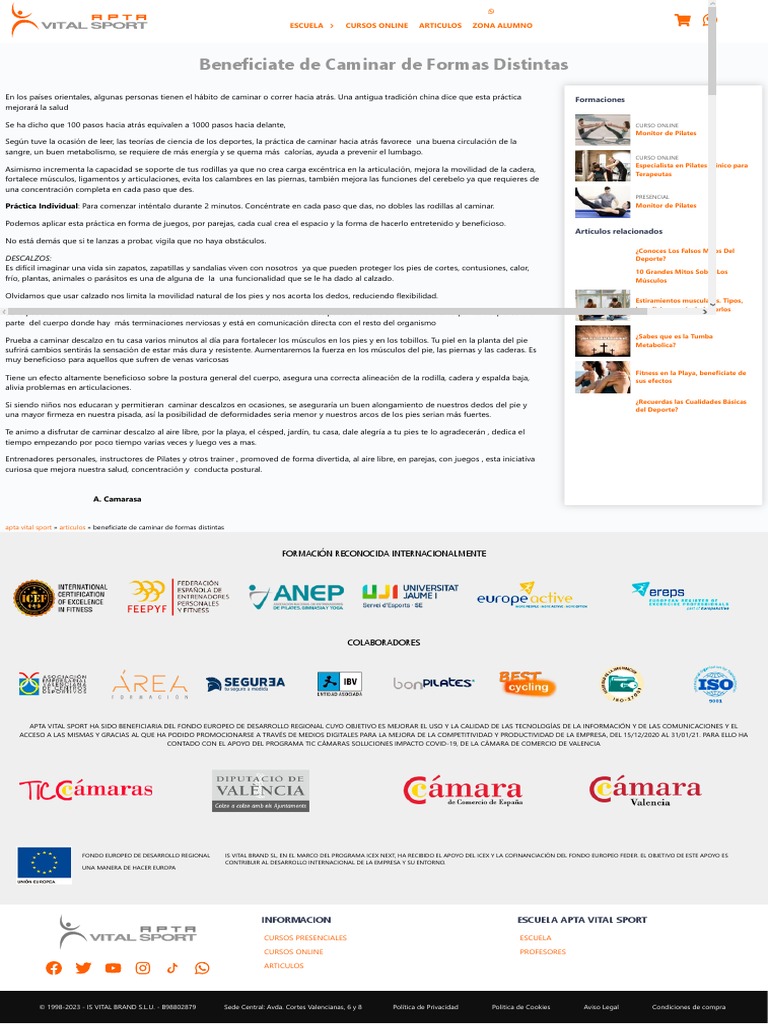 Beneficiate de Caminar Hacia Atras | PDF | Pie | Rodilla