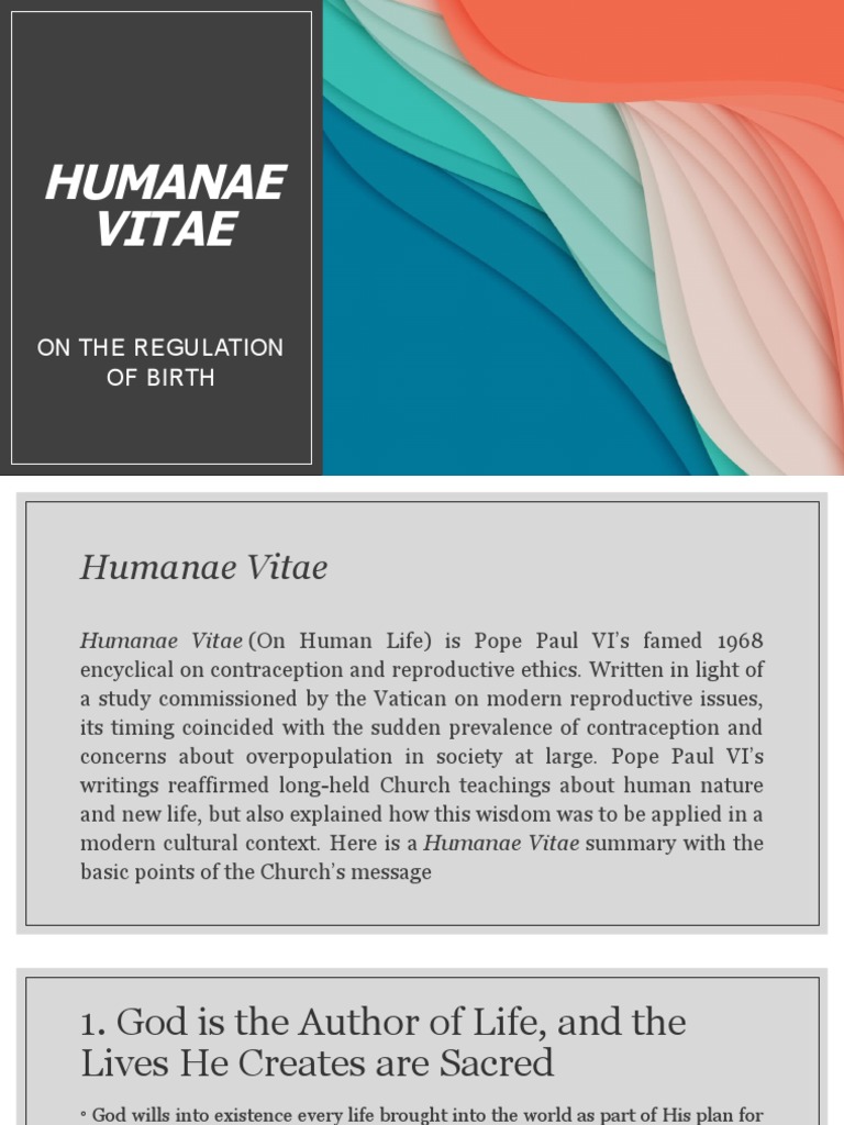 Humanae Vitae | PDF | Marriage | Applied Ethics
