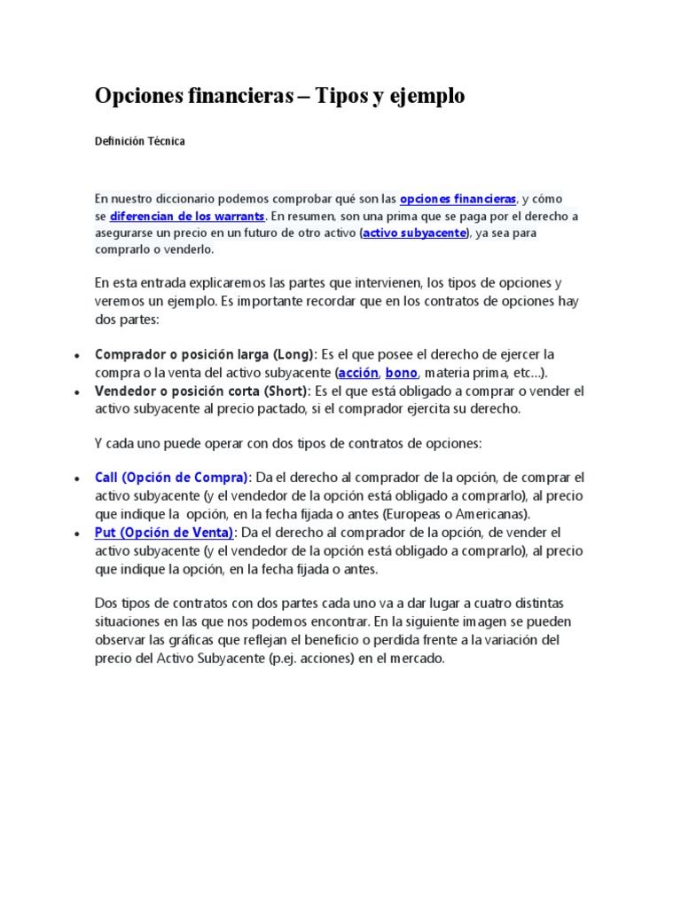 Análisis detallado de las opciones financieras y los swaps: tipos ...