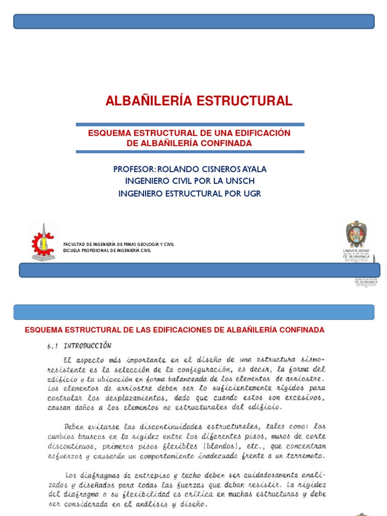 02 - Esquema Estructural de Las Edificaciones de Albaniería Confinada ...