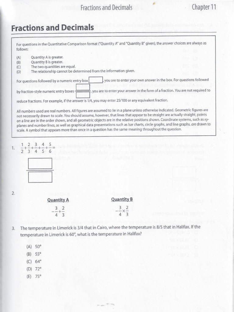 Fraction and Decimal | PDF