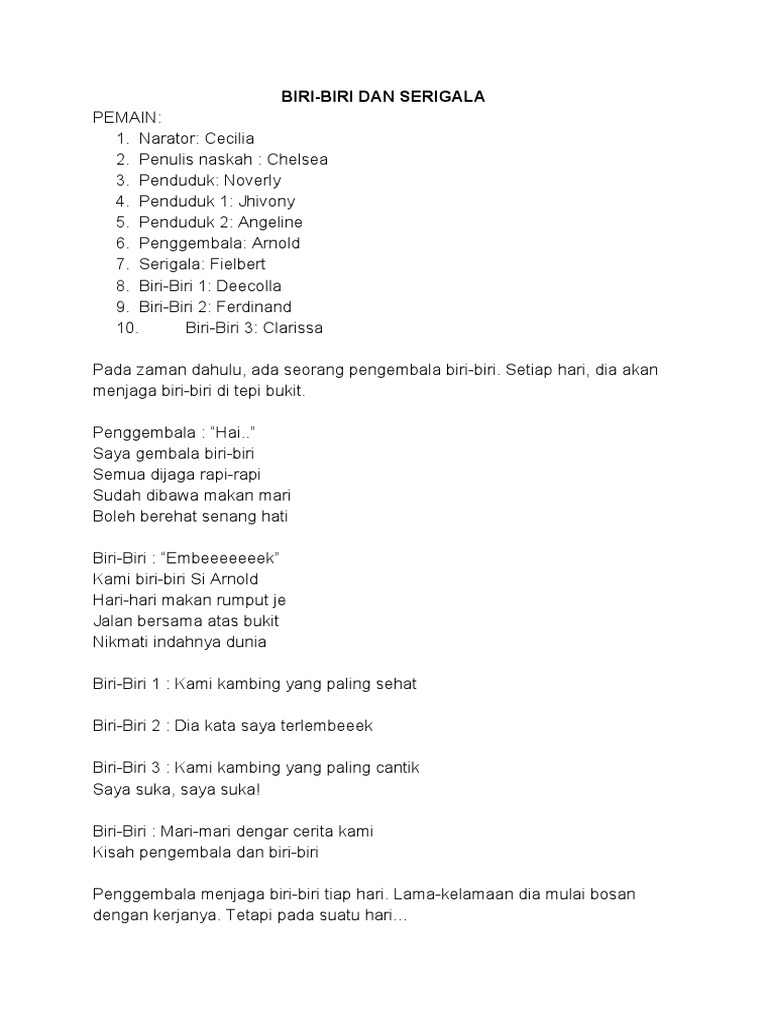 Biri-Biri Dan Serigala | PDF