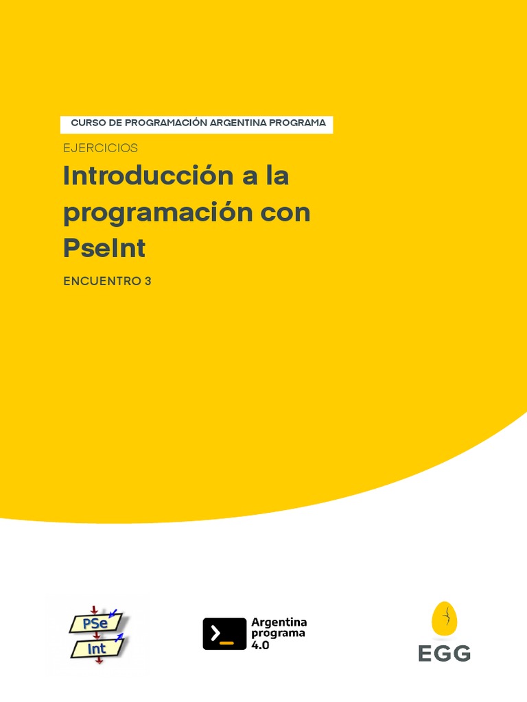 Guía 1 - PSeInt Intro - Encuentro 3 - Ejercicios | PDF