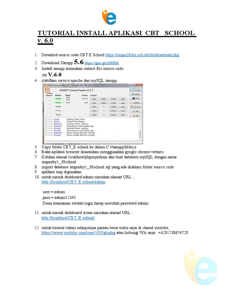 TUTORIAL-INSTALL-CBT-ESCHOOL v6 | PDF | Bisnis | Komputer