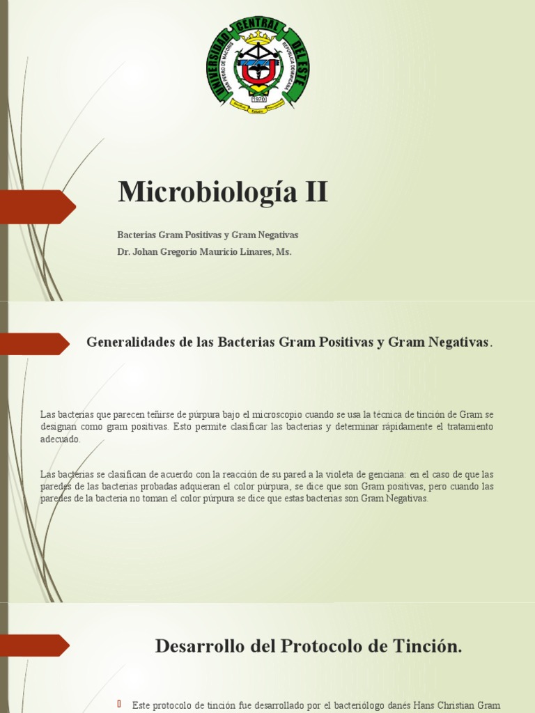 Gram Positivas Vs Gram Negativas Microbiologia Ii Pdf Las