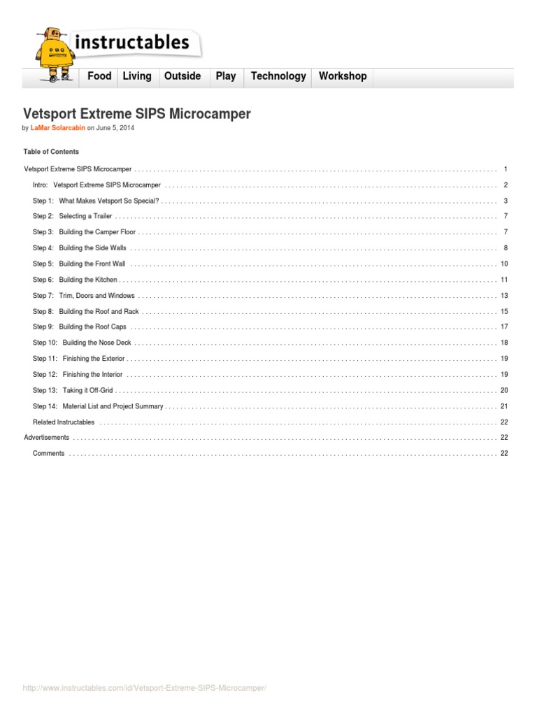 Vetsport Extreme SIPS Microcamper | PDF | Framing (Construction) | Door