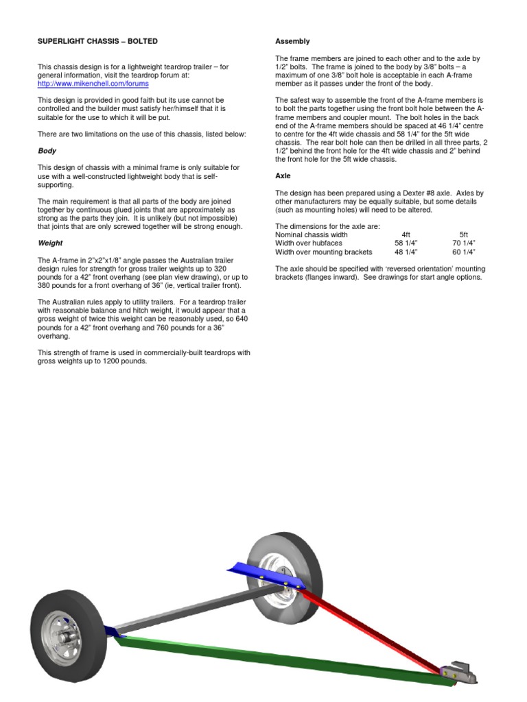 Chassis Superlight 5ft Bolted | PDF | Trailer (Vehicle) | Wheeled Vehicles