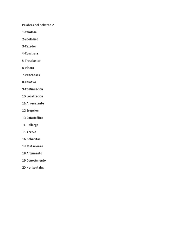 Palabras del deletreo 2: Una lista de 20 palabras para practicar ...