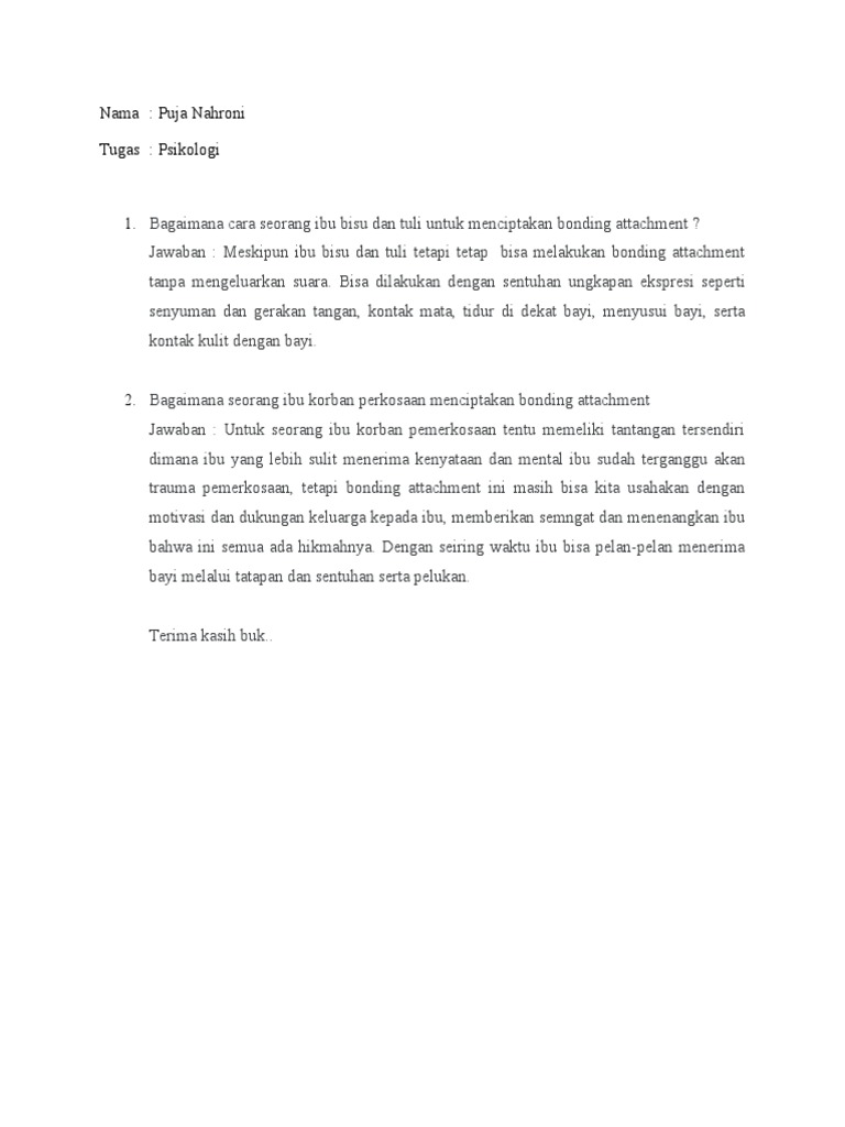 Tugas Psikologi PRTM 2 Puja Nahroni | PDF