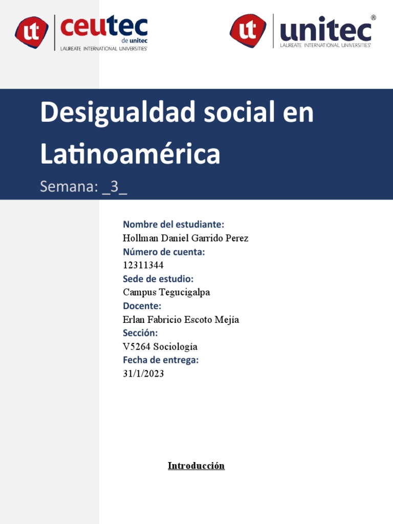 Desigualdad social en Latinoamérica: Un problema profundamente arraigado que afecta a todos los ...