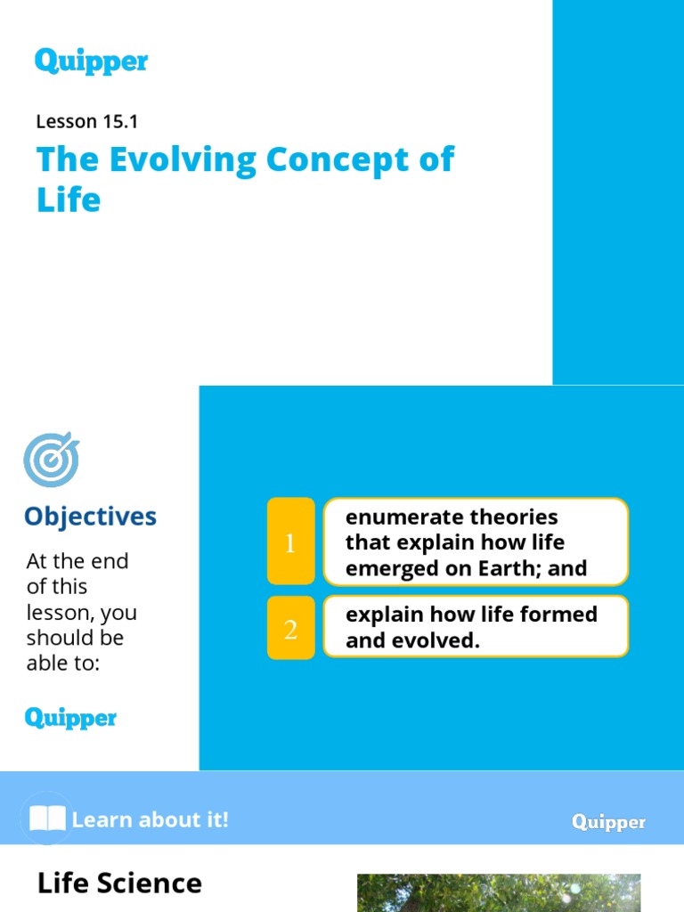 Earth and Life Science SHS 15.1 The Evolving Concept of Life | PDF ...